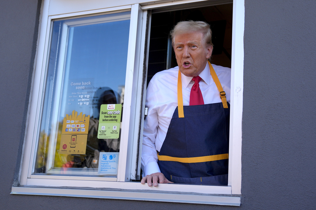 Trump works drive-thru news conference at a McDonald's, provides no facts for Harris' claims ...